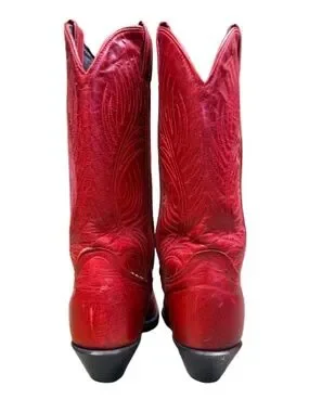 Code West | Shoes | Vintage 9s Code West Red Leather Cowboy Boots 7m ...